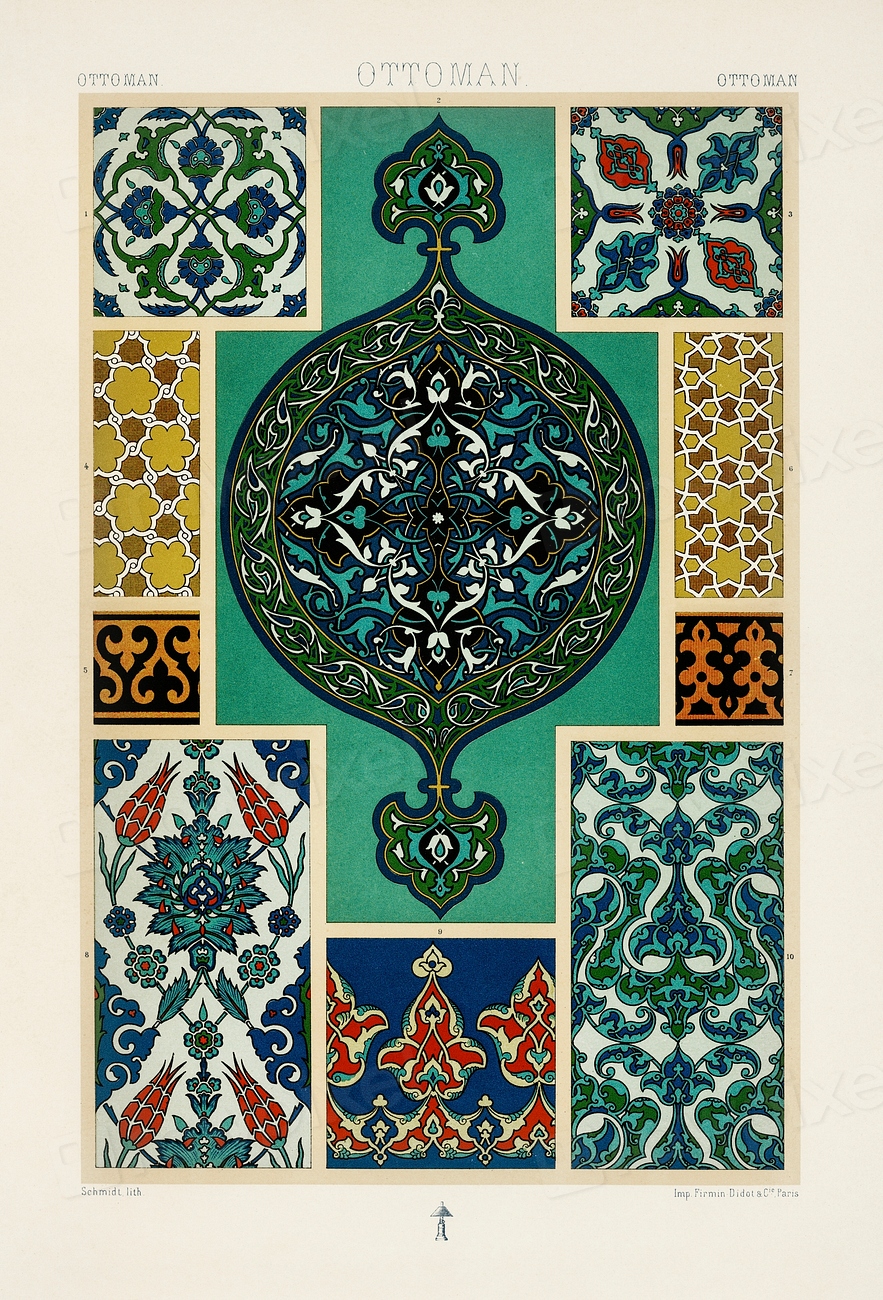 Ottoman pattern. Digitally enhanced our | Free Photo Illustration ...
