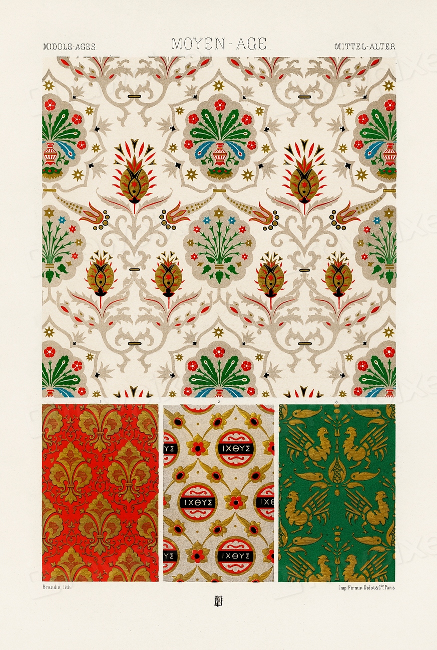 Middle-Ages pattern. Digitally enhanced our | Free Photo Illustration ...