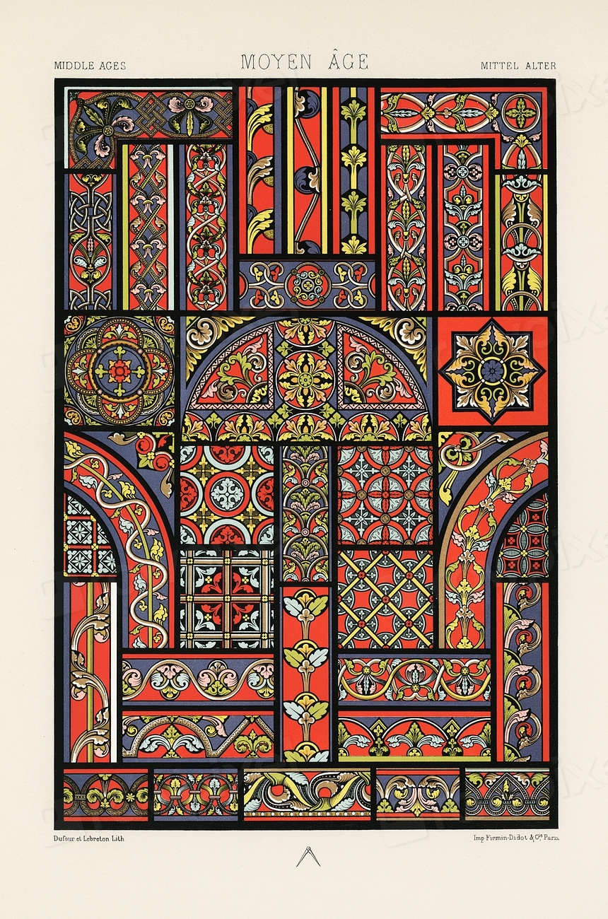 Middle-Ages pattern. Digitally enhanced our | Free Photo Illustration ...