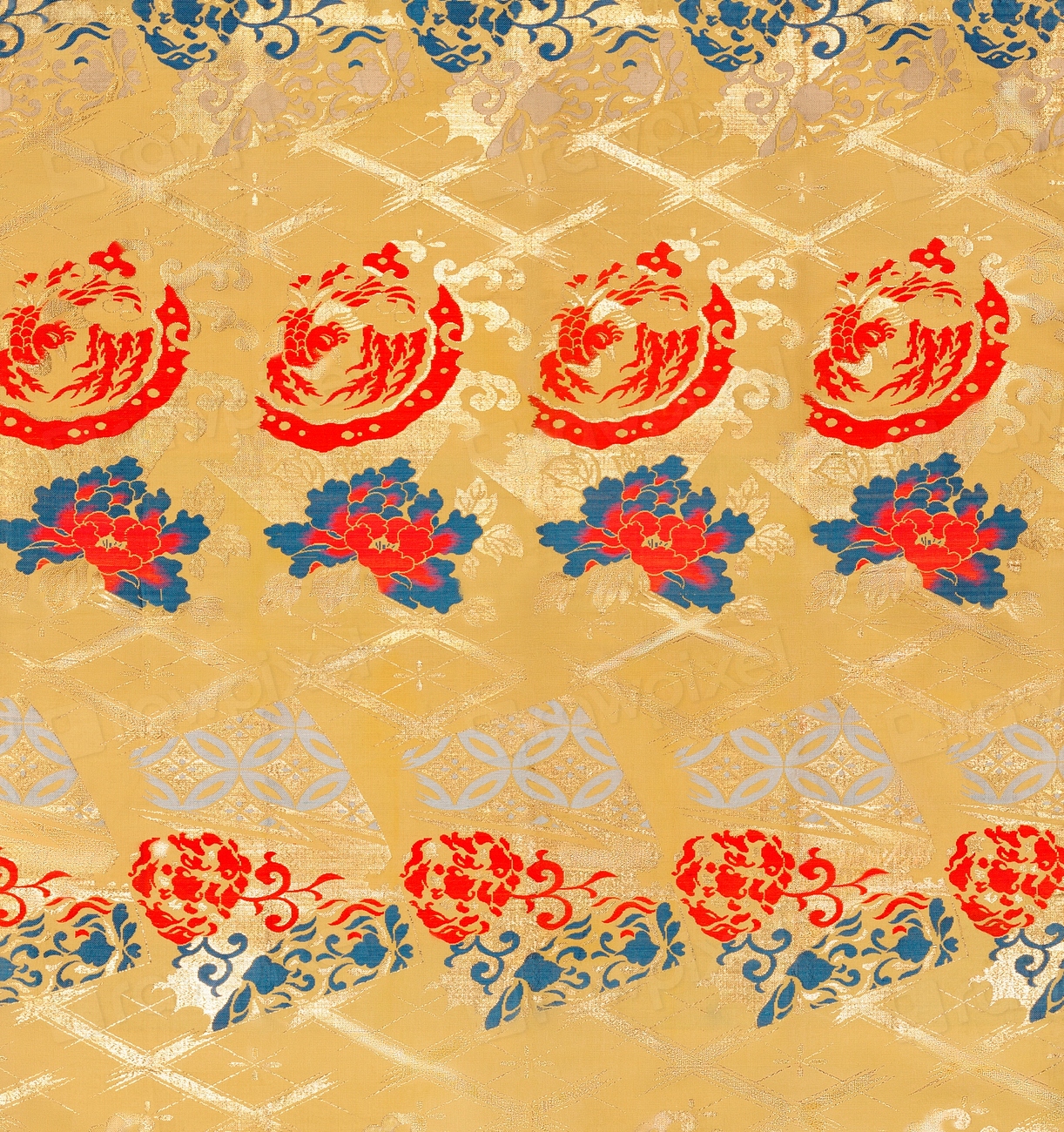 Japanese gold pattern fabric high | Free Photo Illustration - rawpixel