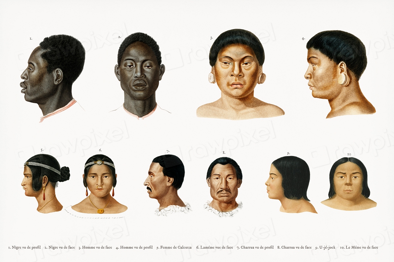 Human race illustrated Charles Dessalines | Premium Photo - rawpixel