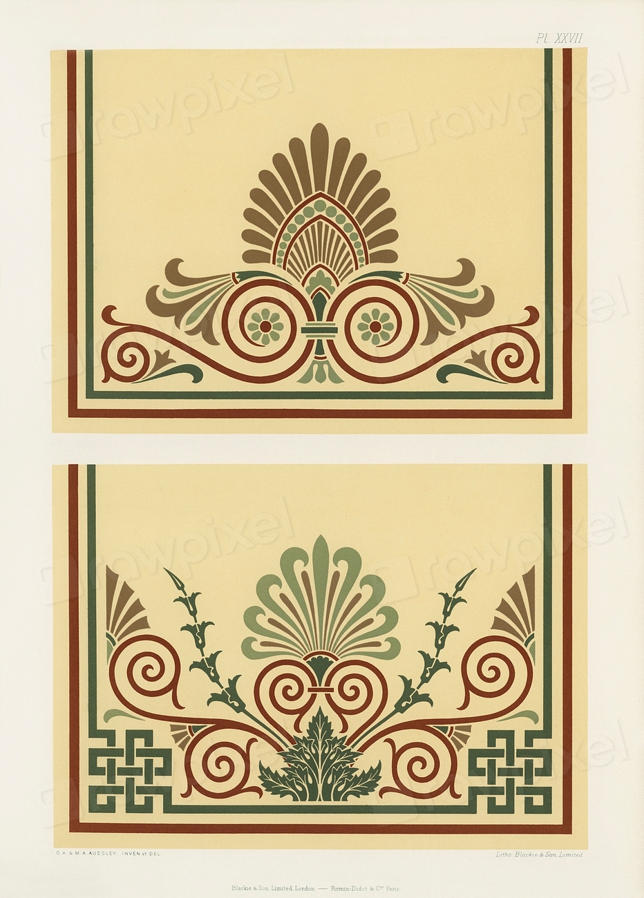 Neo-Grec pattern. Digitally enhanced our | Free Photo Illustration ...