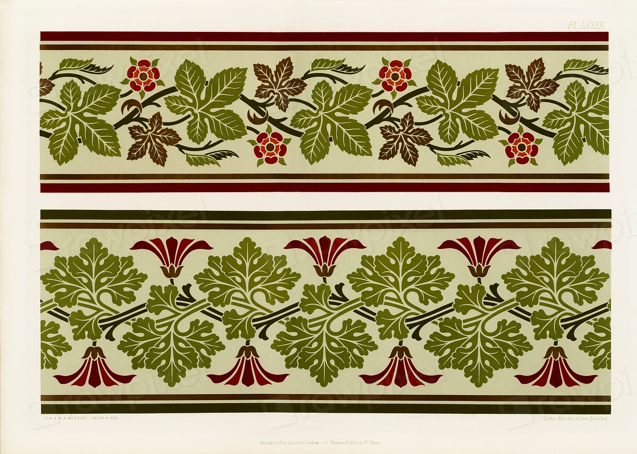 Floral pattern. Digitally enhanced from our | Free Photo Illustration ...