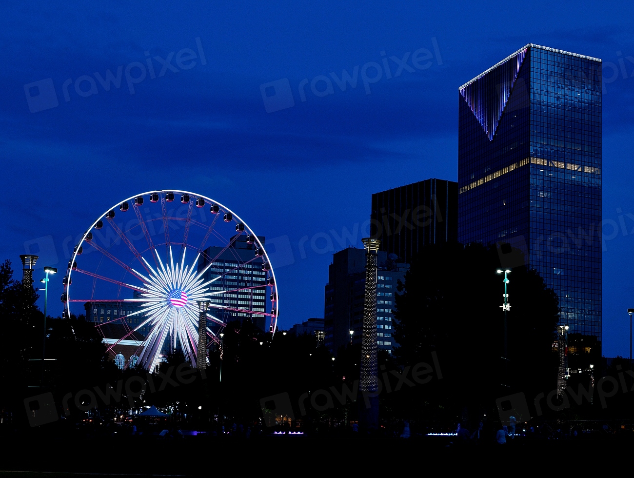 Night skyline Atlanta, Georgia. Original | Free Photo - rawpixel