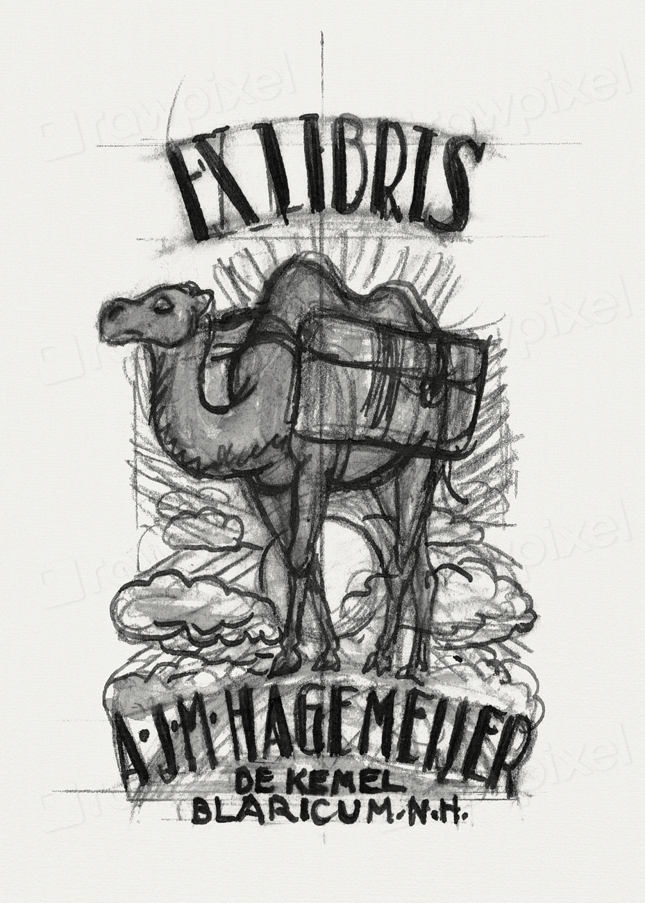 Design for an ex-libris by Antonius | Free Photo Illustration - rawpixel