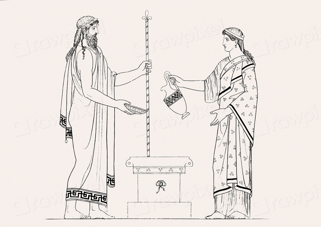 Libation An illustration Egyptian, Grecian | Free Photo Illustration ...