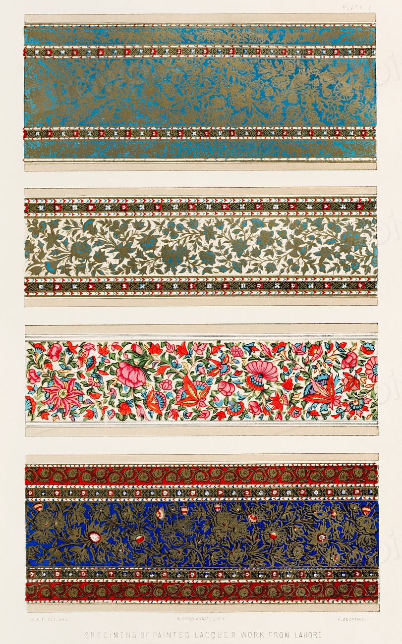 Specimens painted lacquer work Lahore | Free Photo Illustration - rawpixel