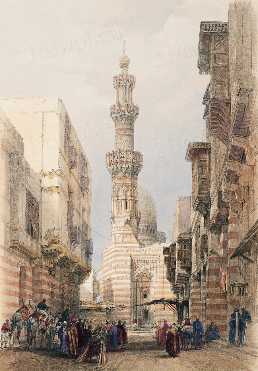 Bullack Cairo illustration David Roberts | Free Photo Illustration ...