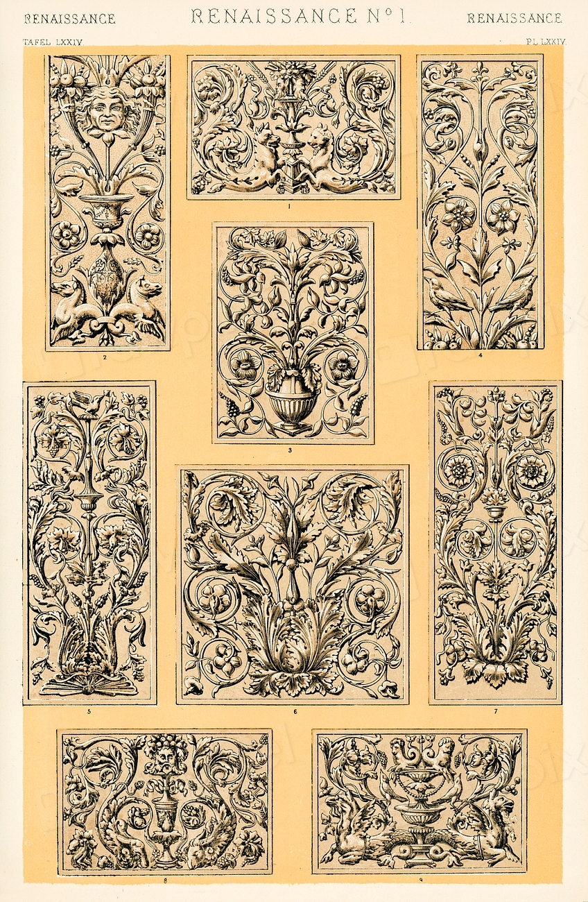 Vintage pattern illustration. Digitally enhanced | Free Photo ...