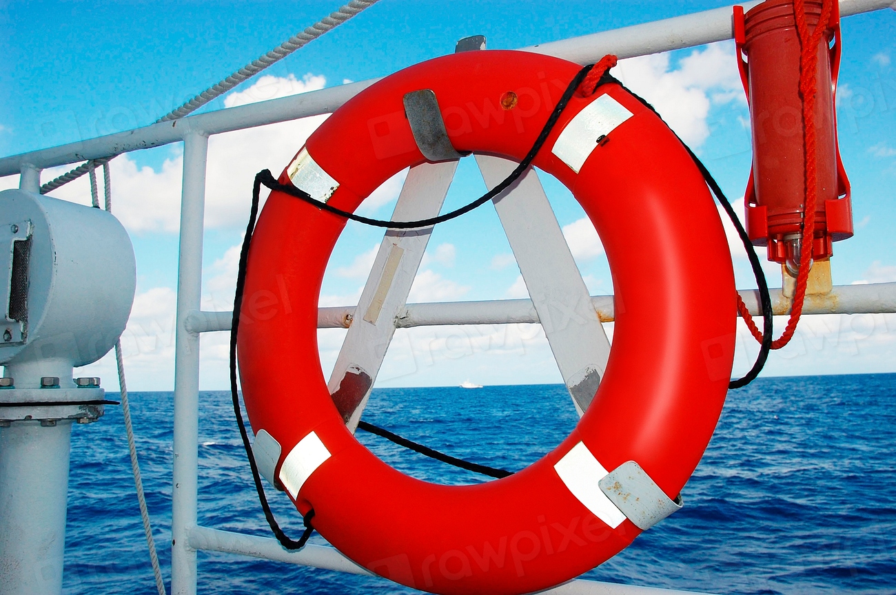 flotation device is secured railing | Free Photo - rawpixel