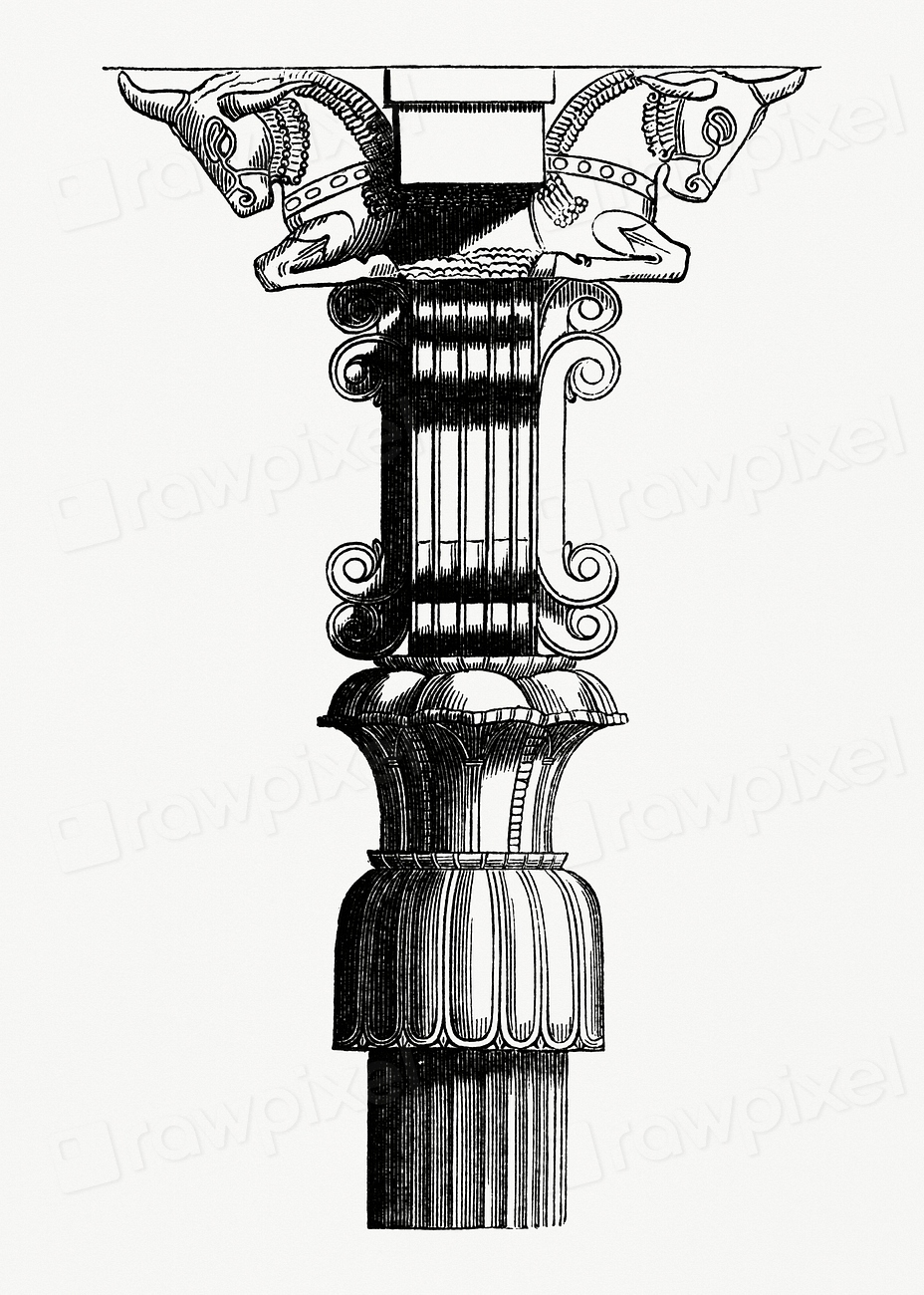 Persian Column (1862) Gazette Des | Free Photo Illustration - rawpixel