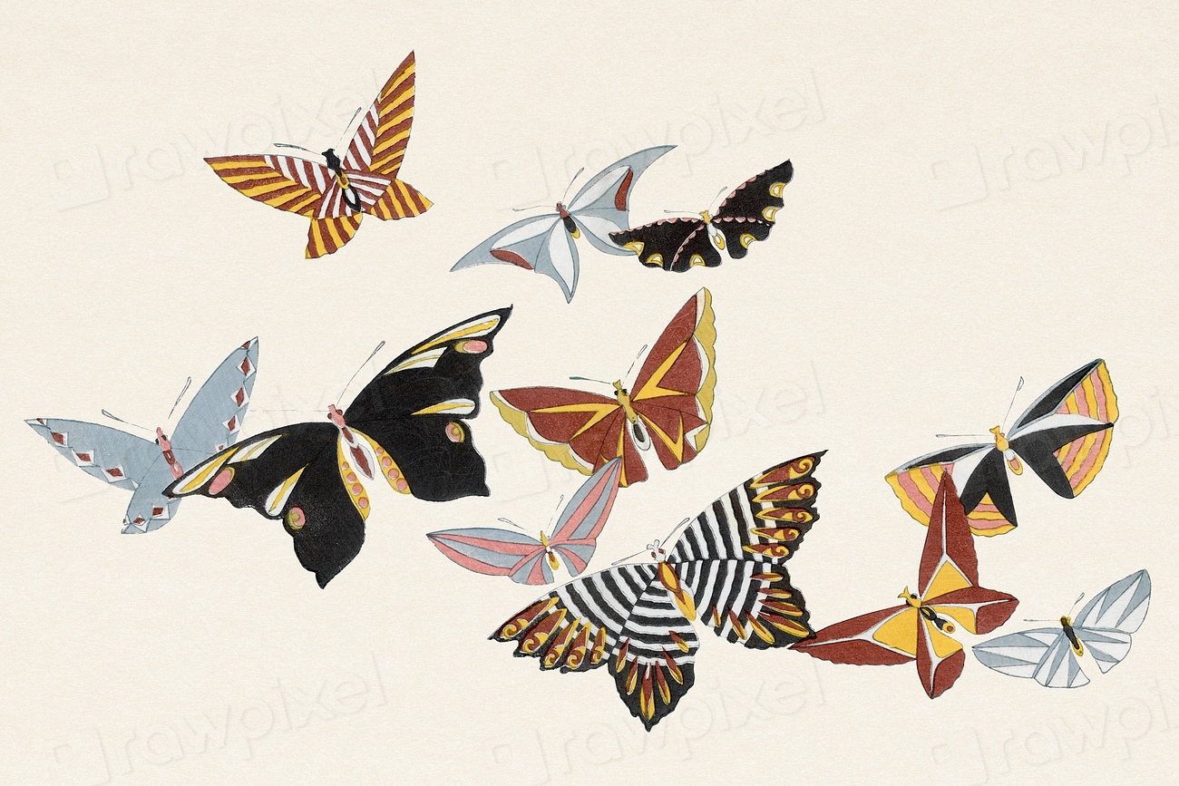 Japanese butterfly. Digitally enhanced our | Free Photo Illustration ...