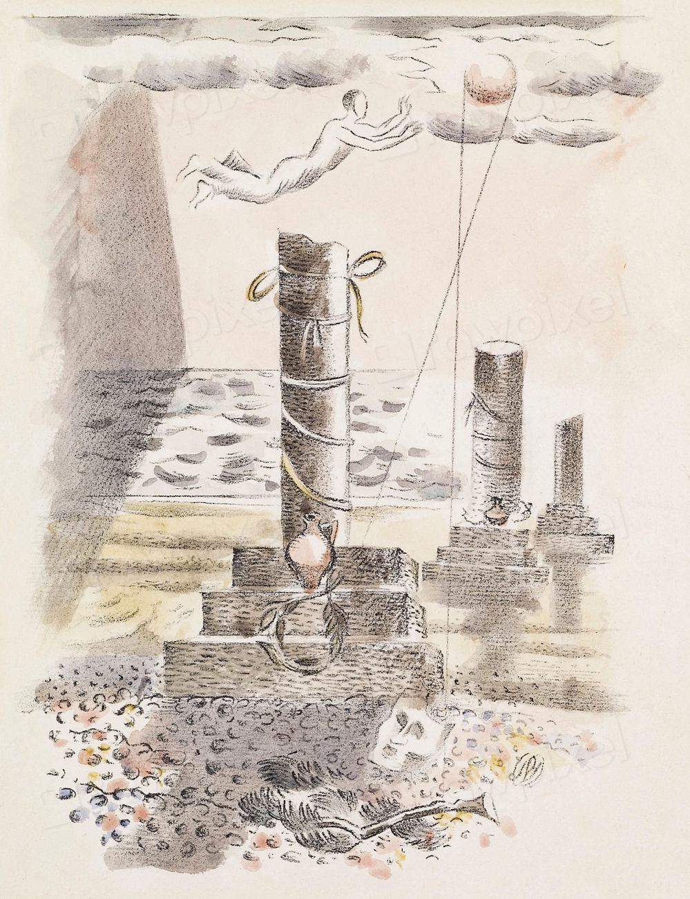 Design Urne Buriall–Sorrow drawing high | Free Photo Illustration ...