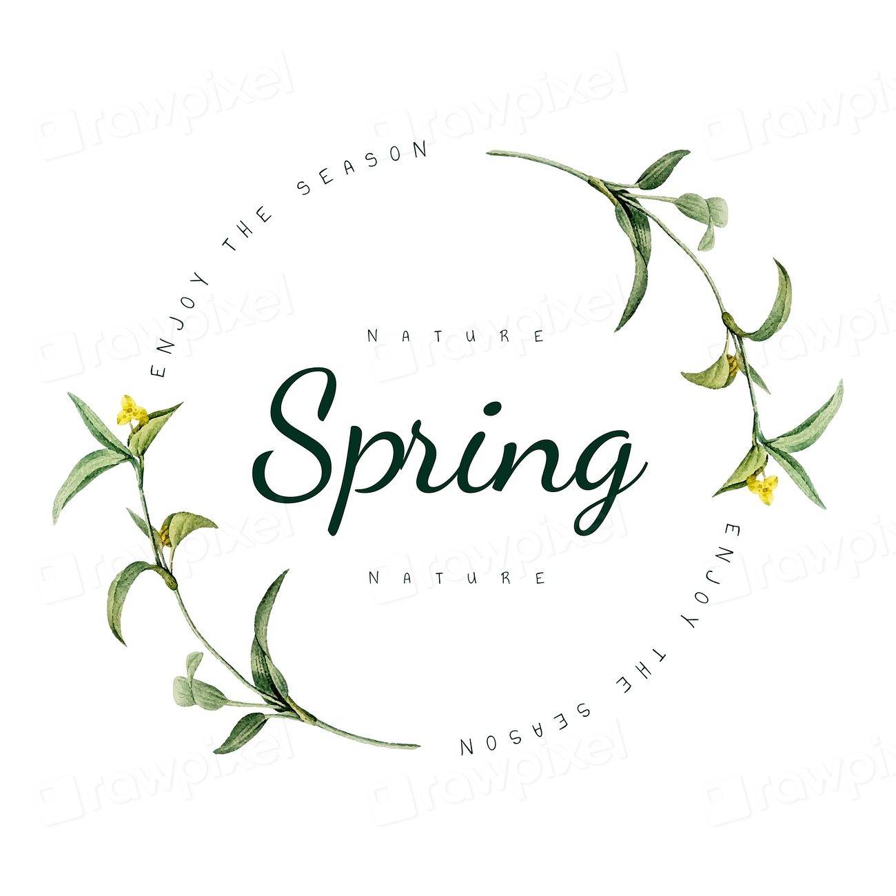 Nature spring logo design vector | Premium Vector - rawpixel