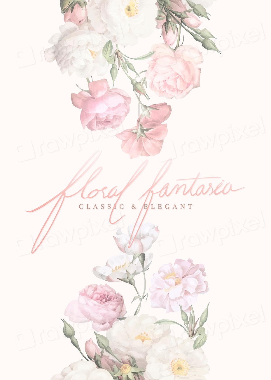 Elegant floral frame design vector | Premium Vector - rawpixel