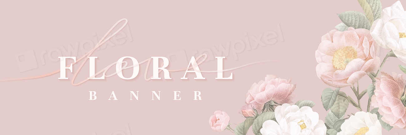 Elegant floral banner design vector | Premium Vector - rawpixel