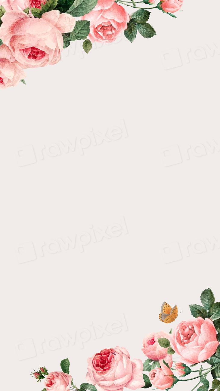 Hand drawn pink roses frame | Premium Vector - rawpixel