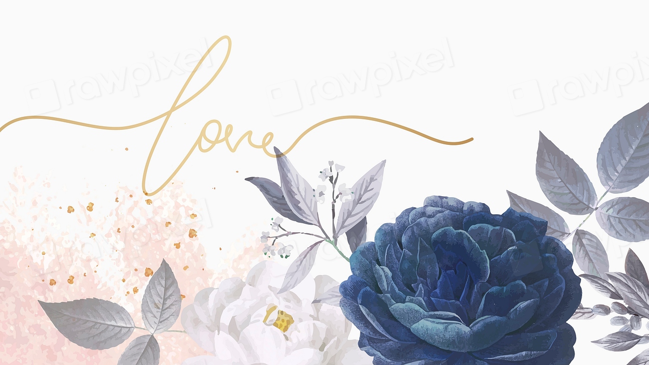 Blue roses themed card template | Premium Vector - rawpixel