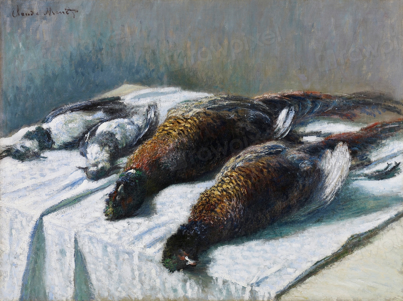 Claude Monet's Still Life Pheasants | Free Photo Illustration - rawpixel