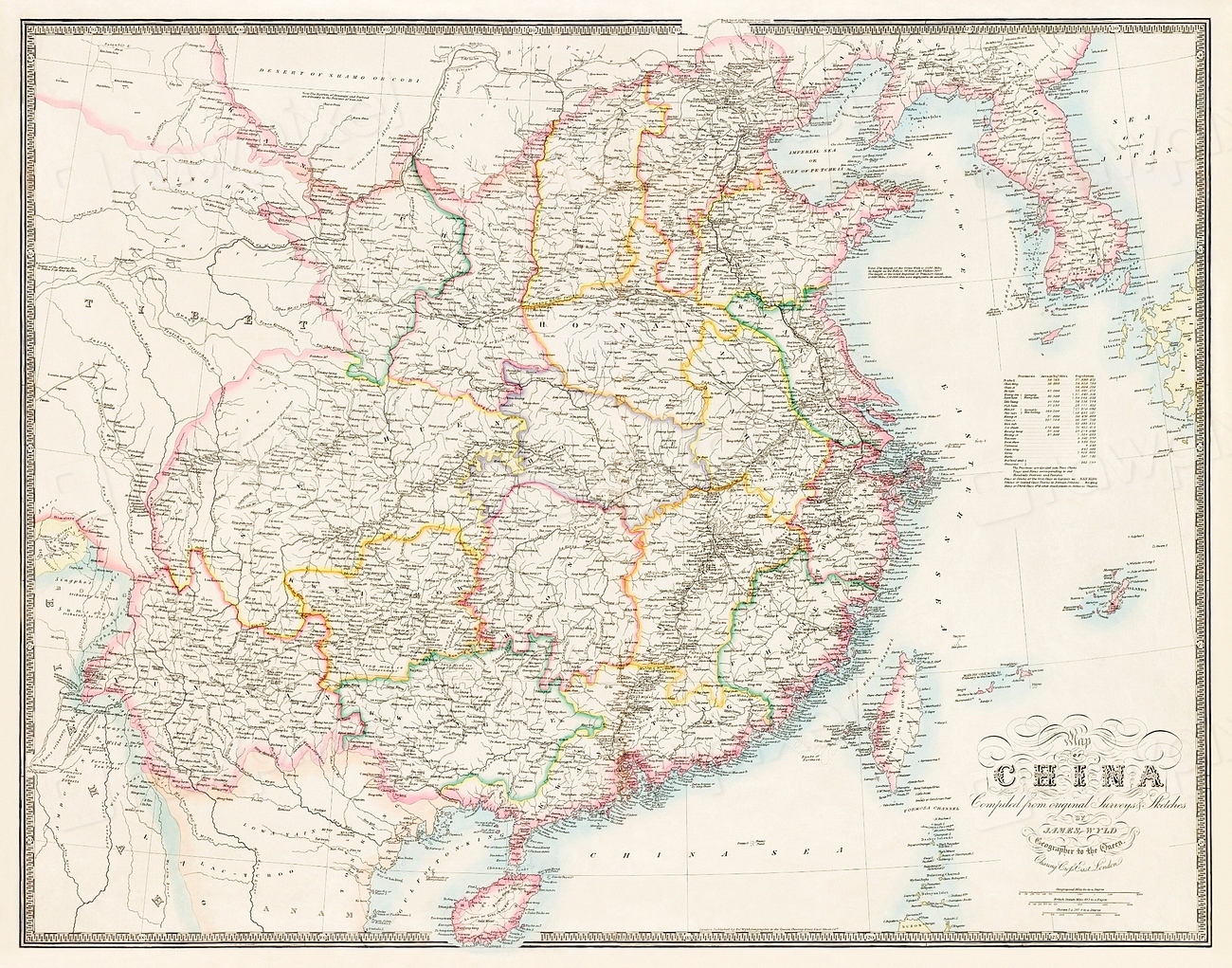 Map China (1848) James Wyld | Free Photo Illustration - rawpixel