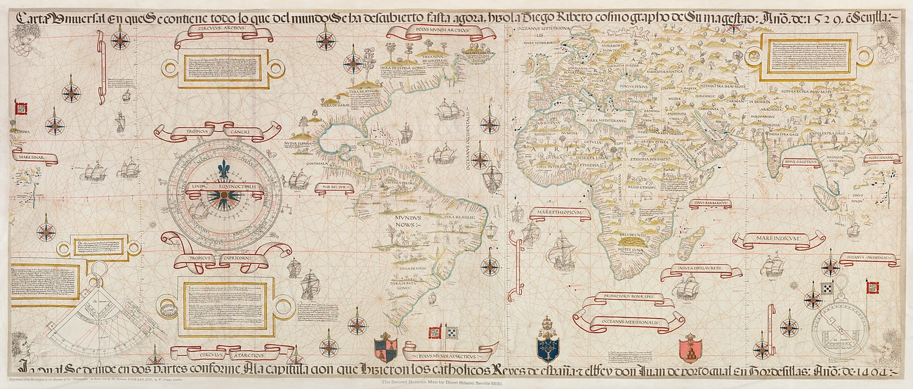 World map (1900) Diogo Ribeiro. | Free Photo Illustration - rawpixel