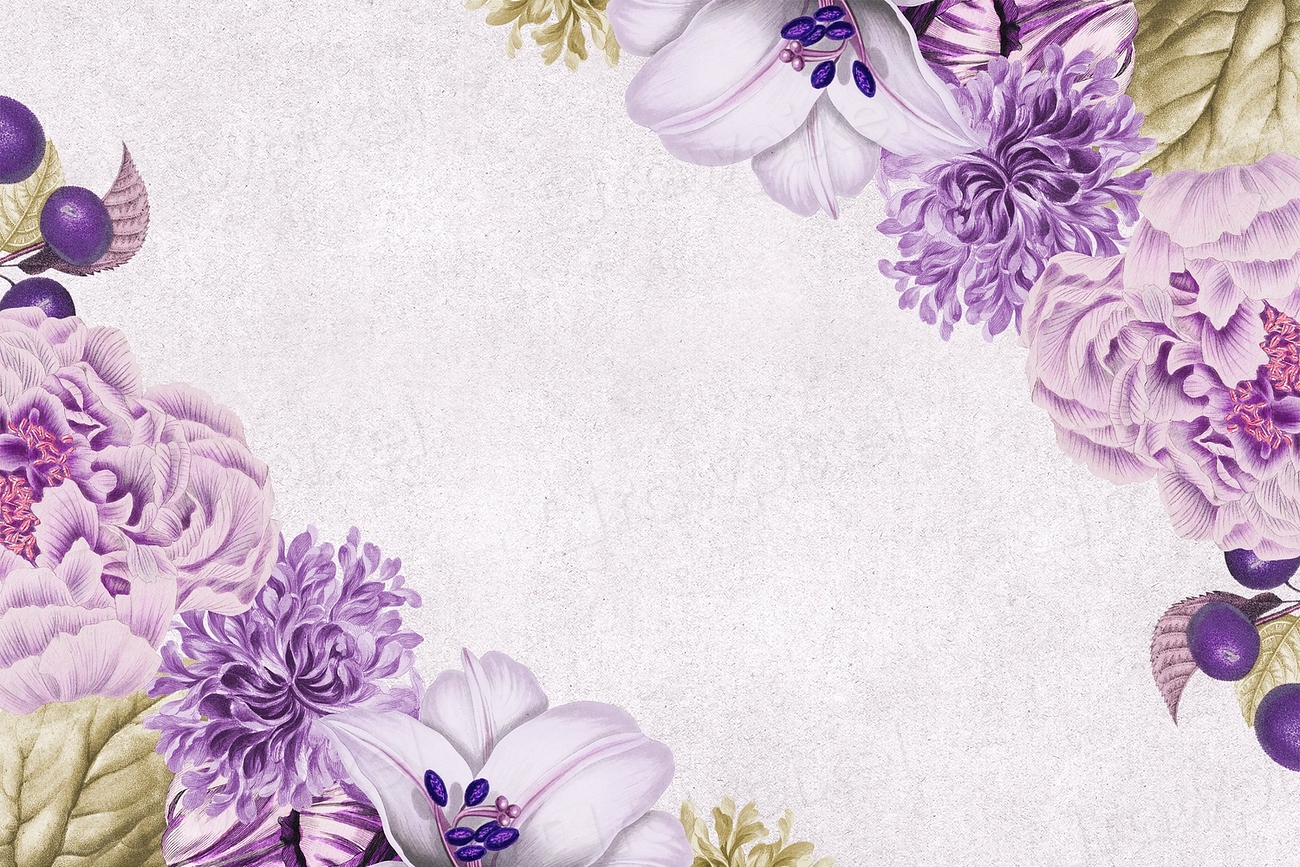Vintage purple floral frame design | Premium PSD - rawpixel