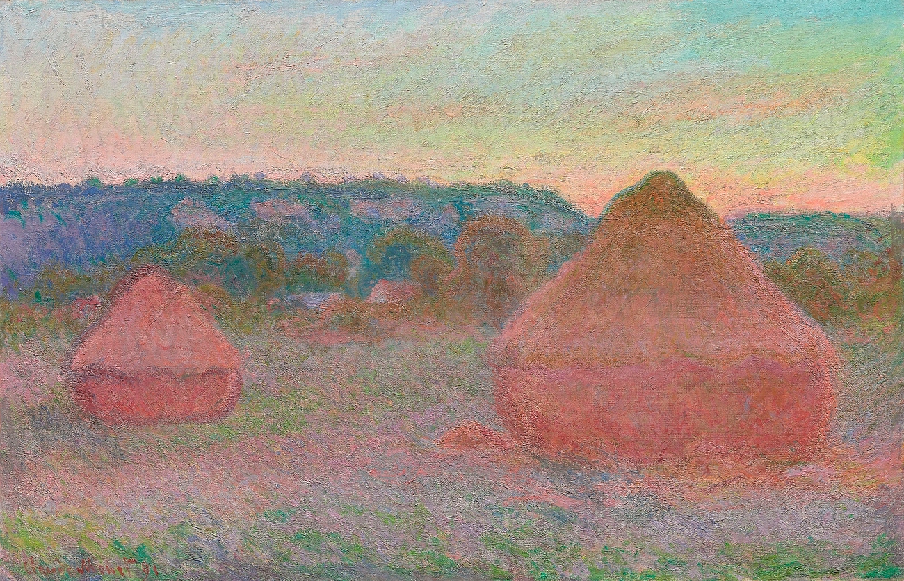 Haystacks, End Day, Autumn (1890–1891) | Free Photo Illustration - rawpixel