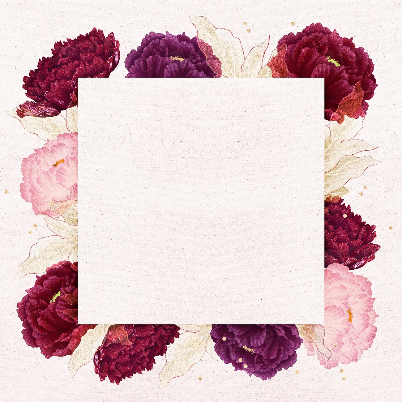 Aesthetic peony flower frame, vintage | Premium Photo - rawpixel