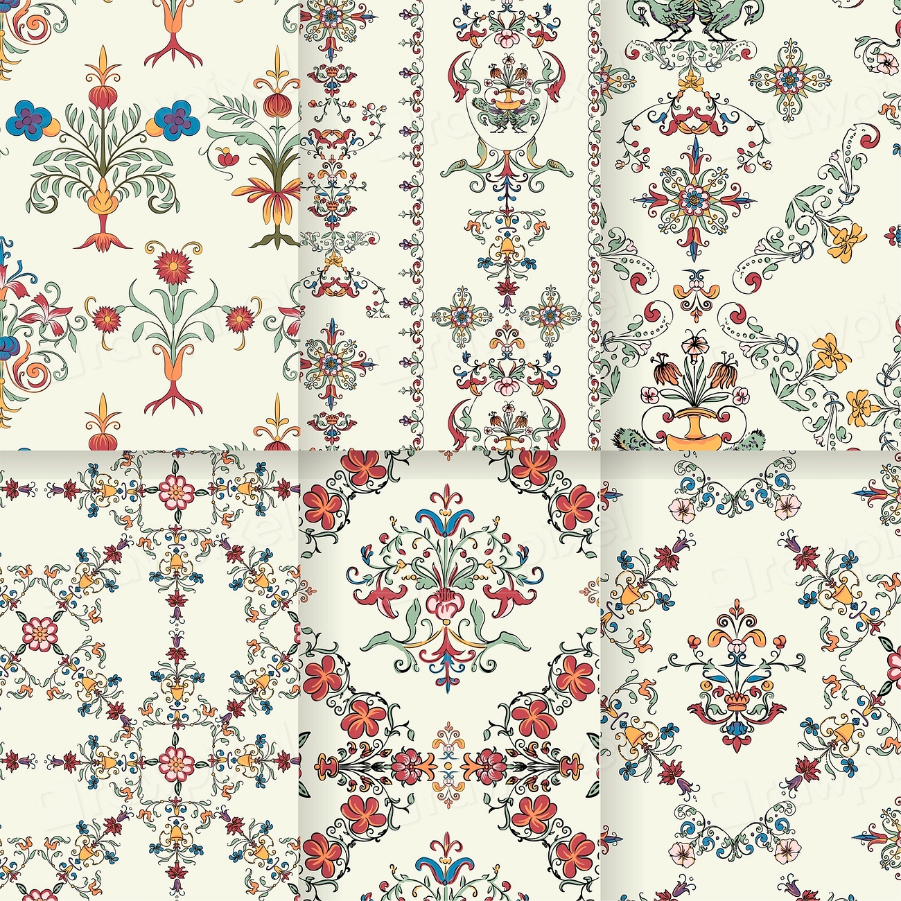 Vintage flourish patterns | Premium Vector - rawpixel