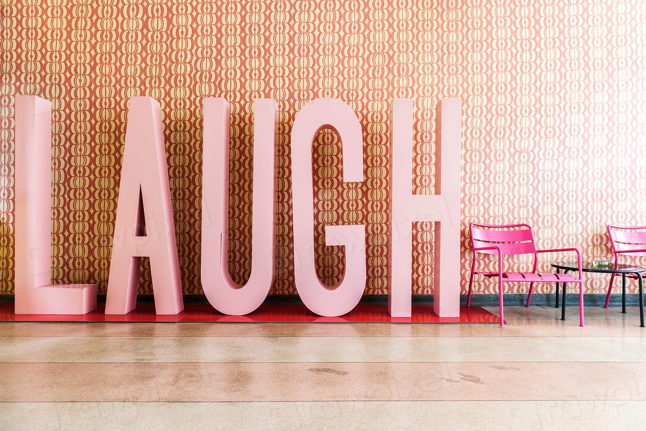 Laugh word inside a room | Premium Photo - rawpixel