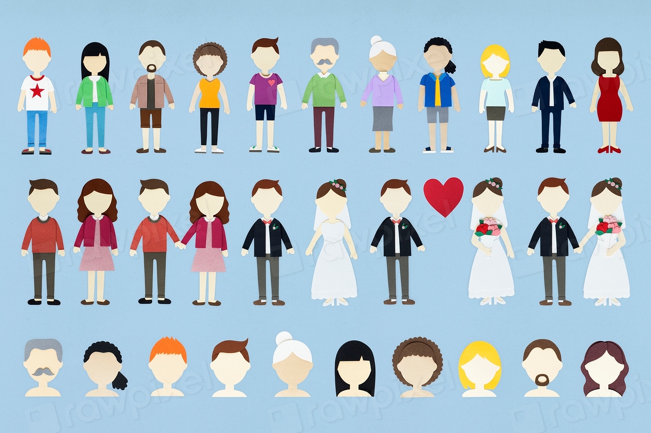 Paper craft of human avatar | Premium PSD - rawpixel