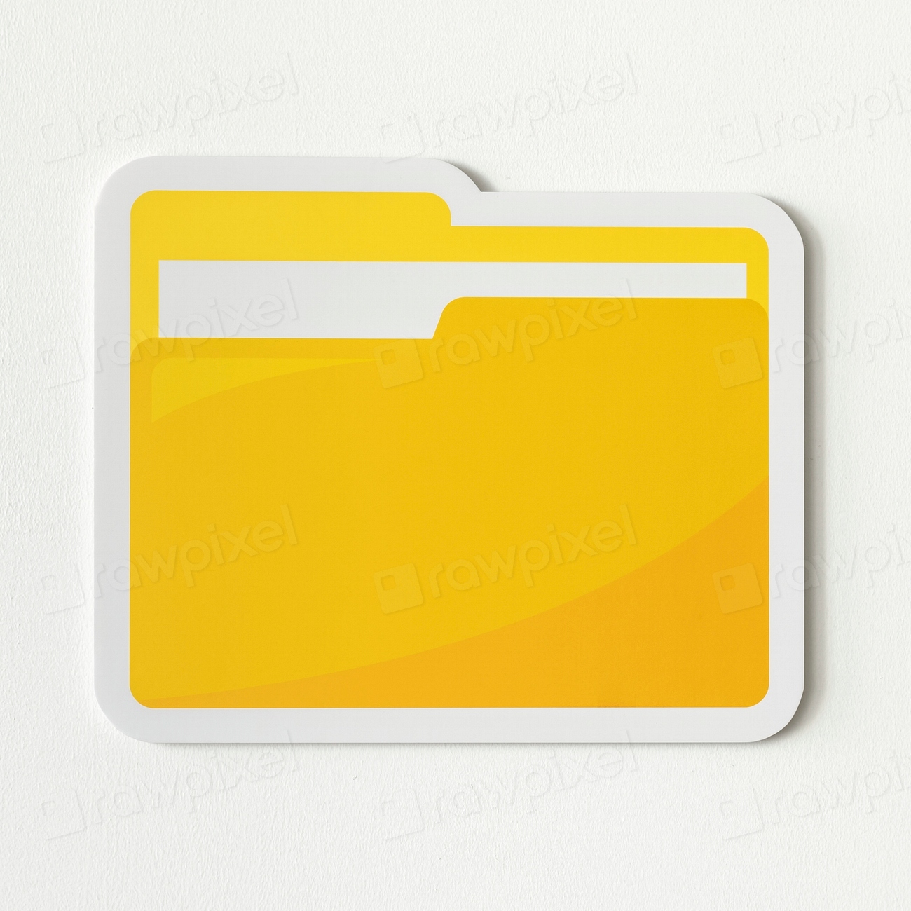 Icon of a yellow folder | Photo - rawpixel