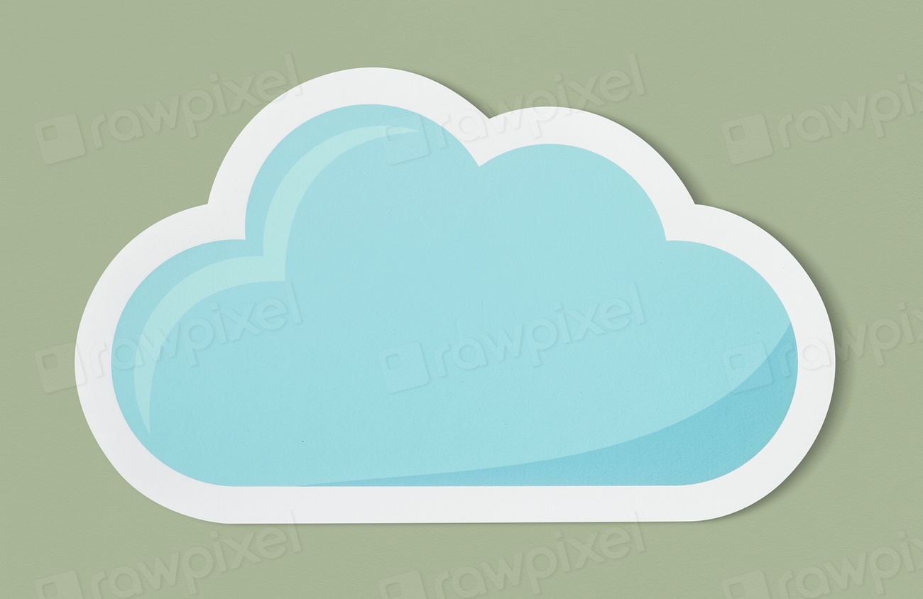 Blue cloud cut out icon | Premium PSD - rawpixel