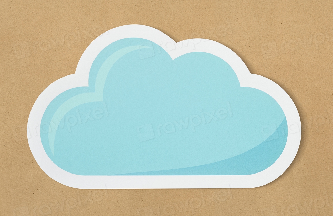 Blue cloud cut out icon | Free Photo - rawpixel