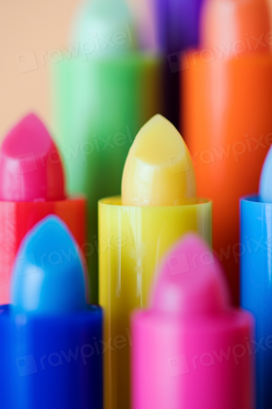 Various colorful lip balm sticks | Free Photo - rawpixel