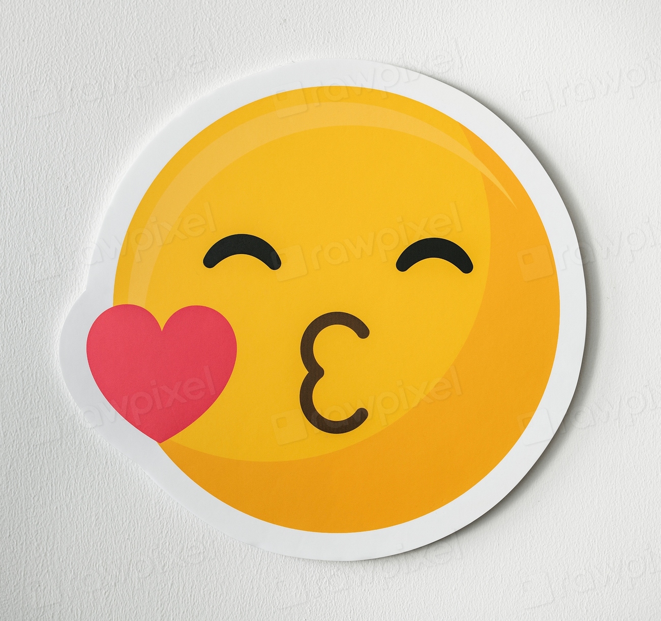 Kissing face emoticon emoji symbol | Free Photo - rawpixel