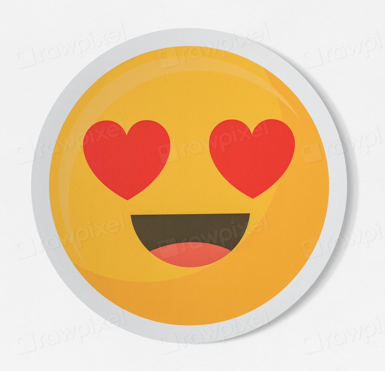Emoticon enjoy happiness love icon | Premium PSD - rawpixel