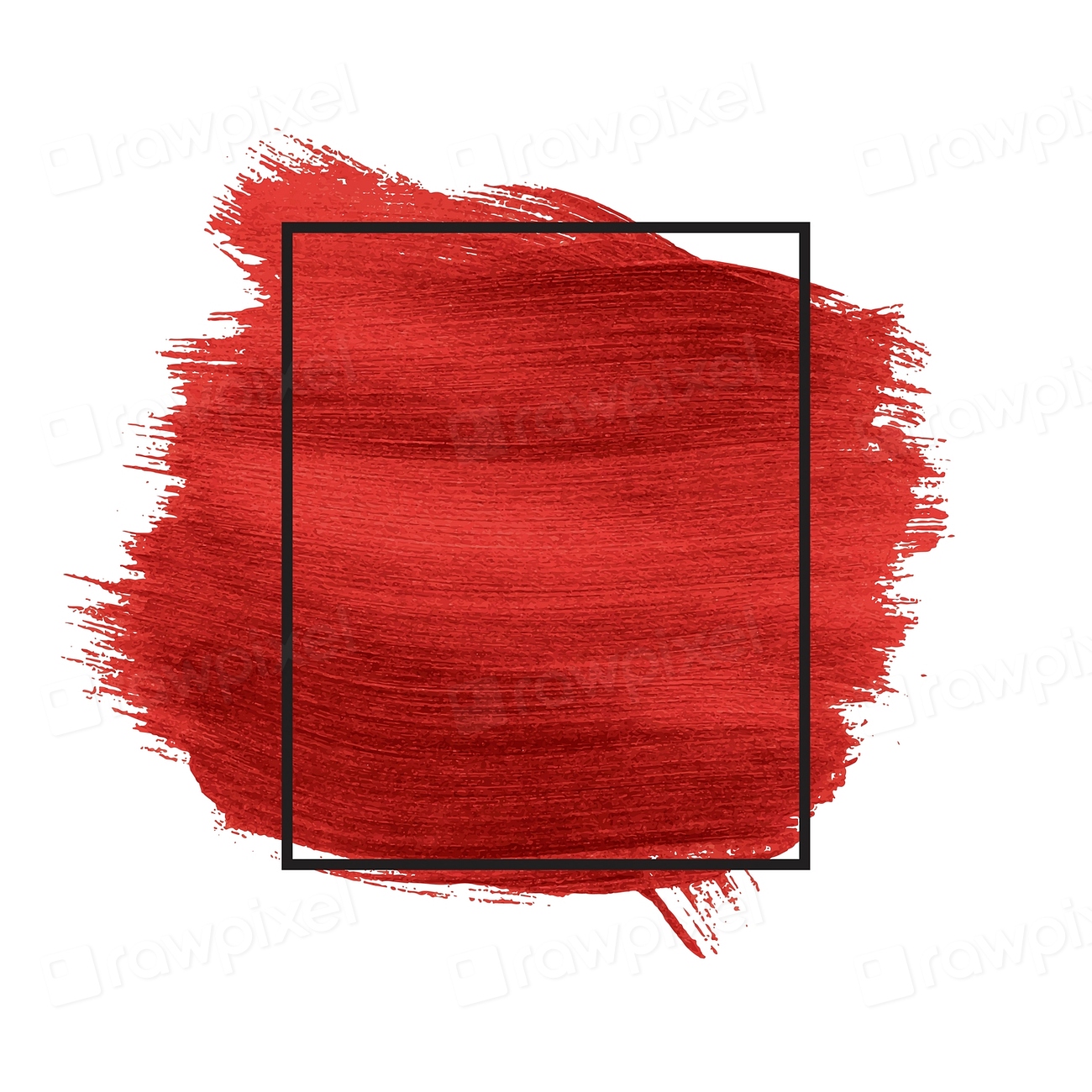 Red brush stroke badge vector | Premium Vector - rawpixel