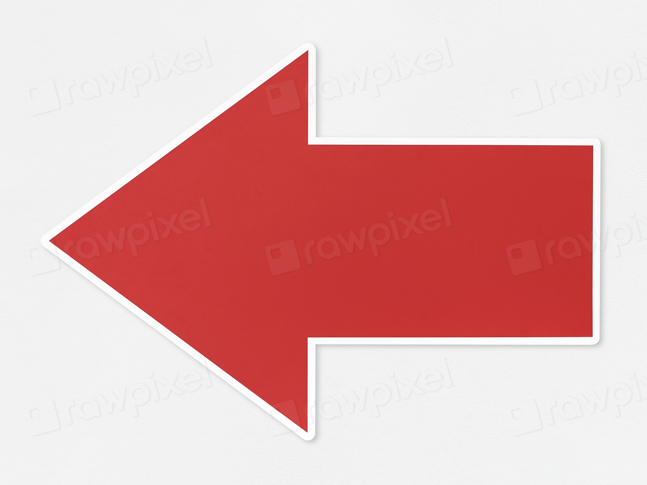 Red arrow pointing left | Premium PSD - rawpixel