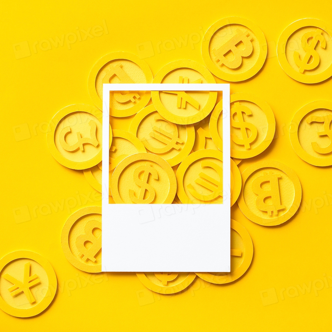 Paper craft art gold coins | Premium Photo - rawpixel