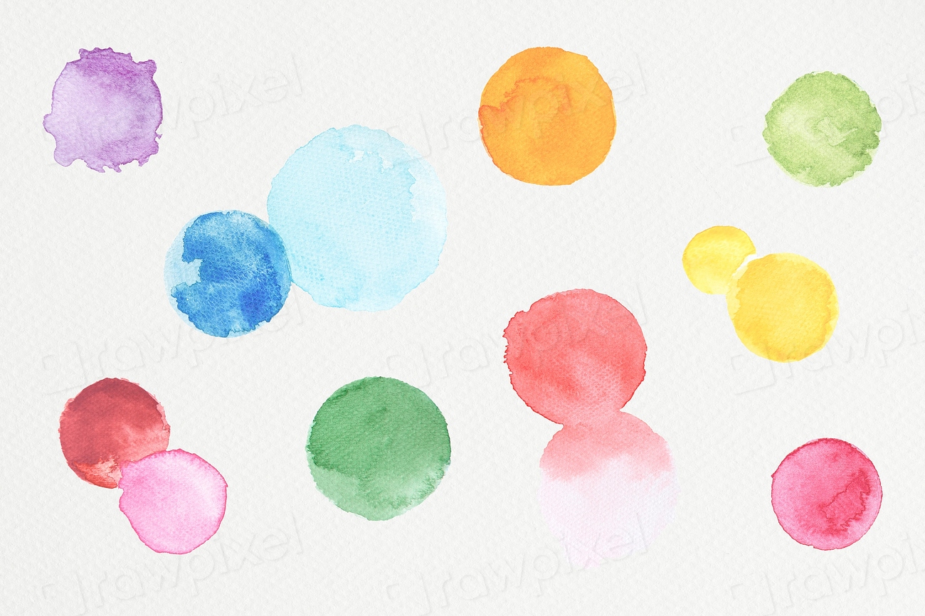 Colorful abstract watercolor blobs illustration | Premium PSD - rawpixel