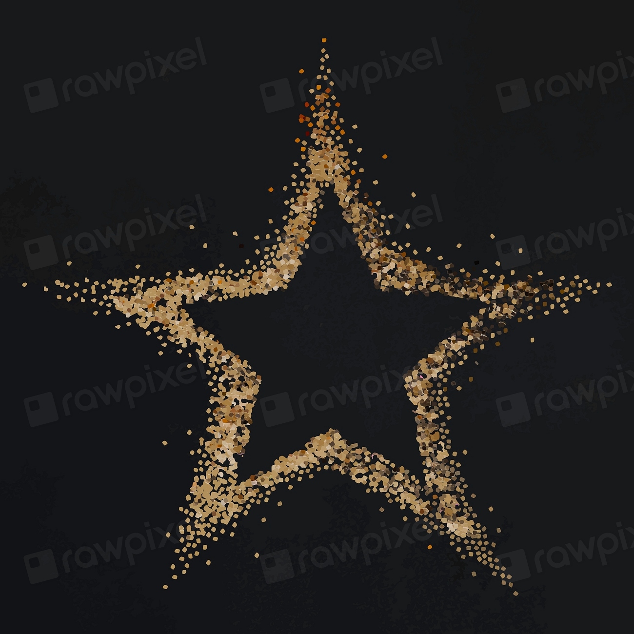 Shiny dusty gold star vector | Premium Vector - rawpixel