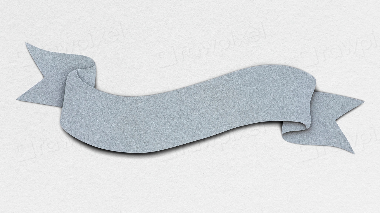 Gray ribbon paper craft banner | Premium PSD - rawpixel