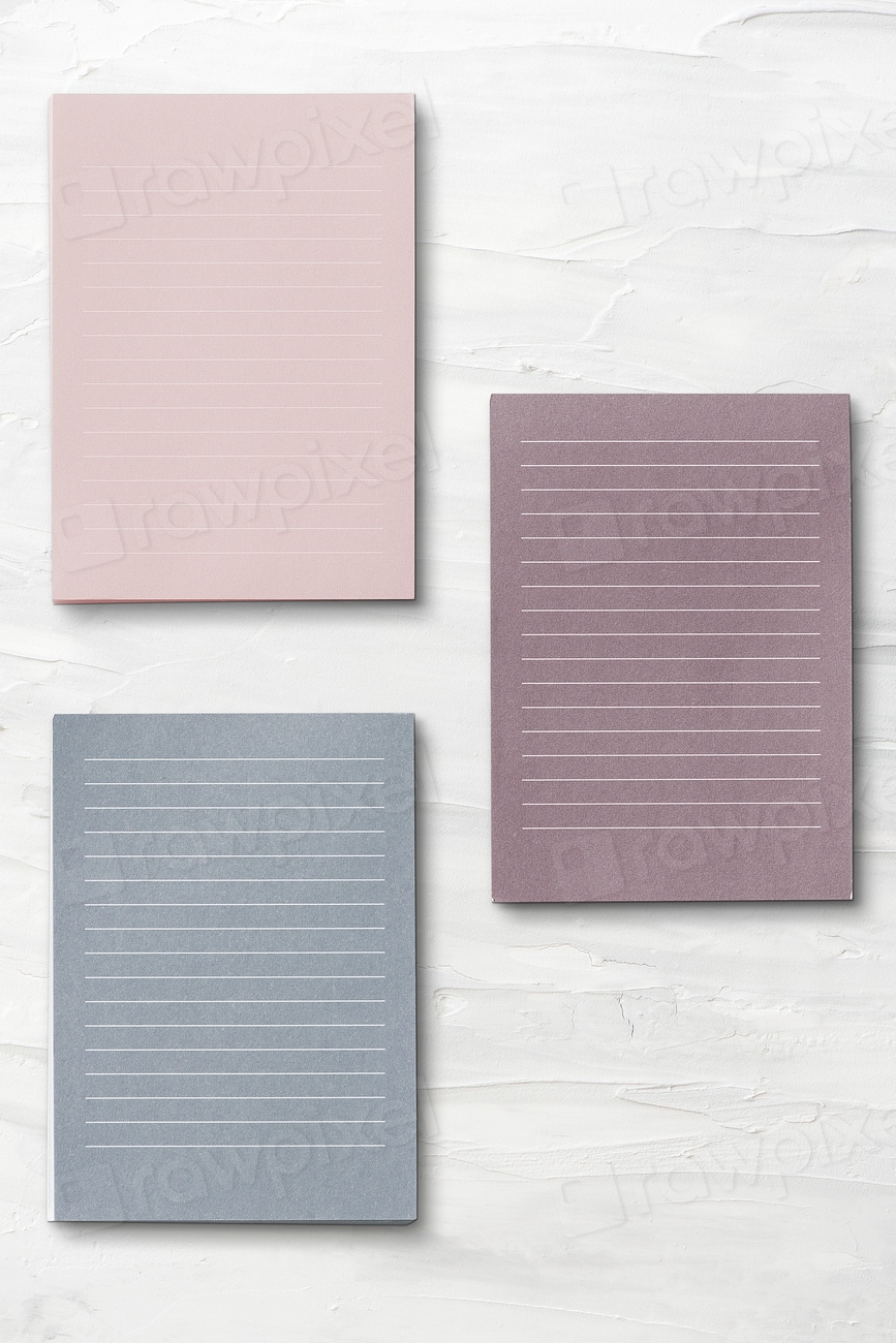 Pastel lined notepaper templates set | Premium PSD Mockup - rawpixel