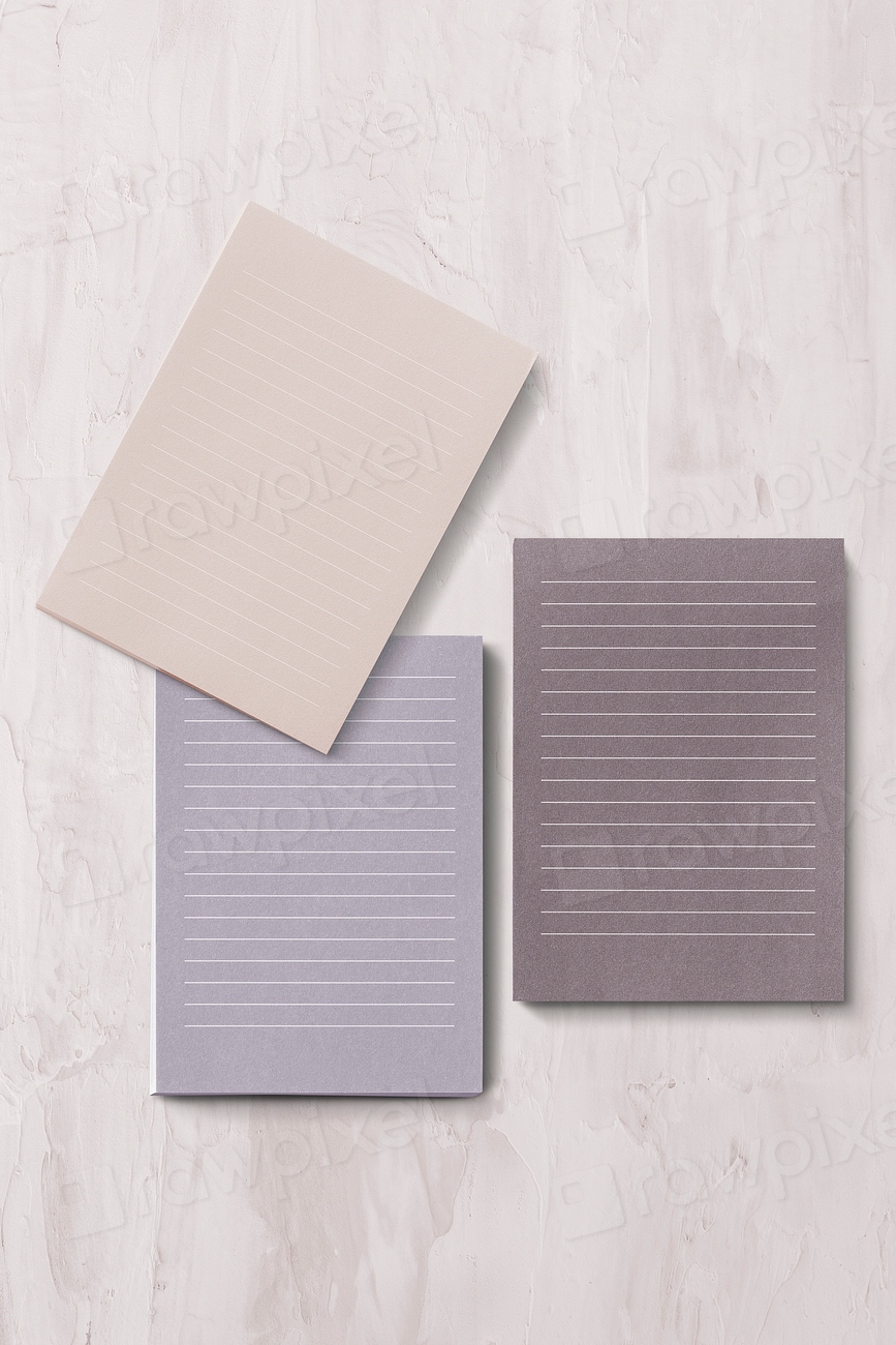 Pastel lined notepaper templates set | Premium PSD Mockup - rawpixel
