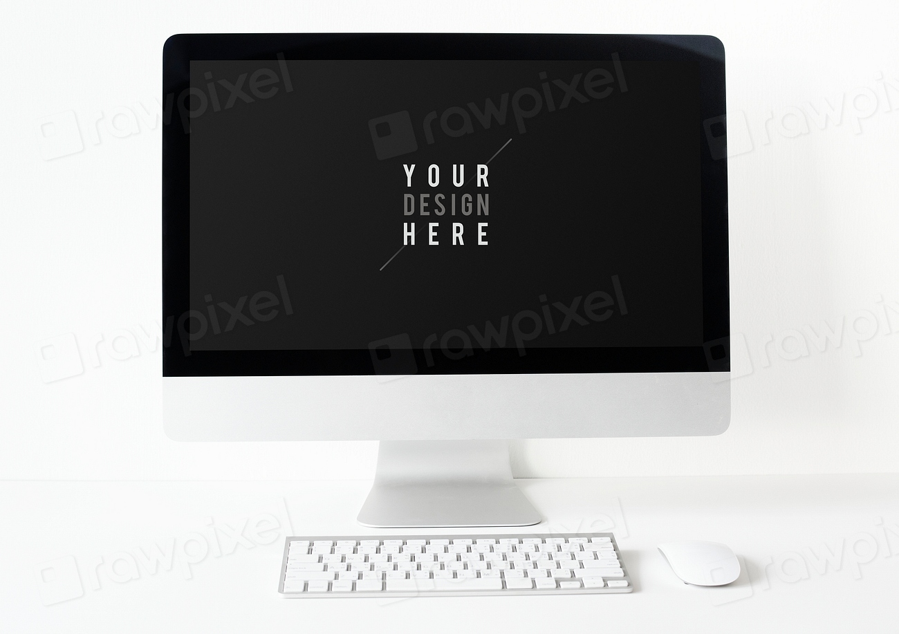 Computer monitor screen mockup template | Premium PSD Mockup - rawpixel