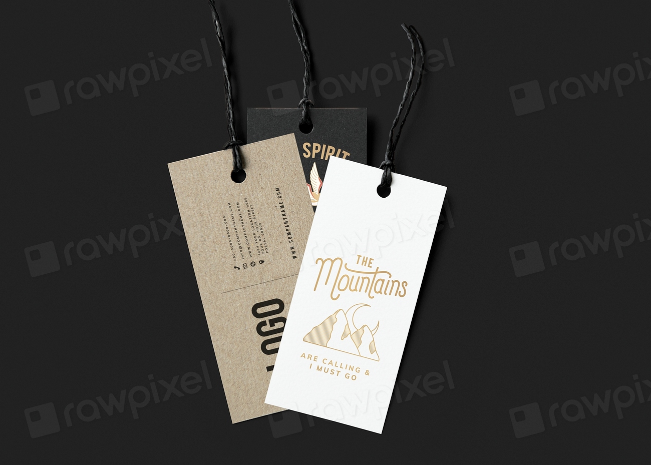 Vintage tag set design vector | Premium PSD Mockup - rawpixel