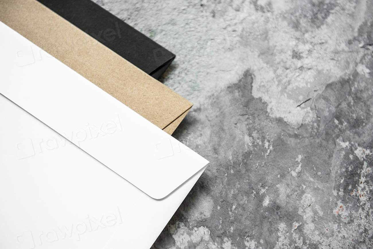 Three recycled paper envelope mockups | Premium PSD Mockup - rawpixel