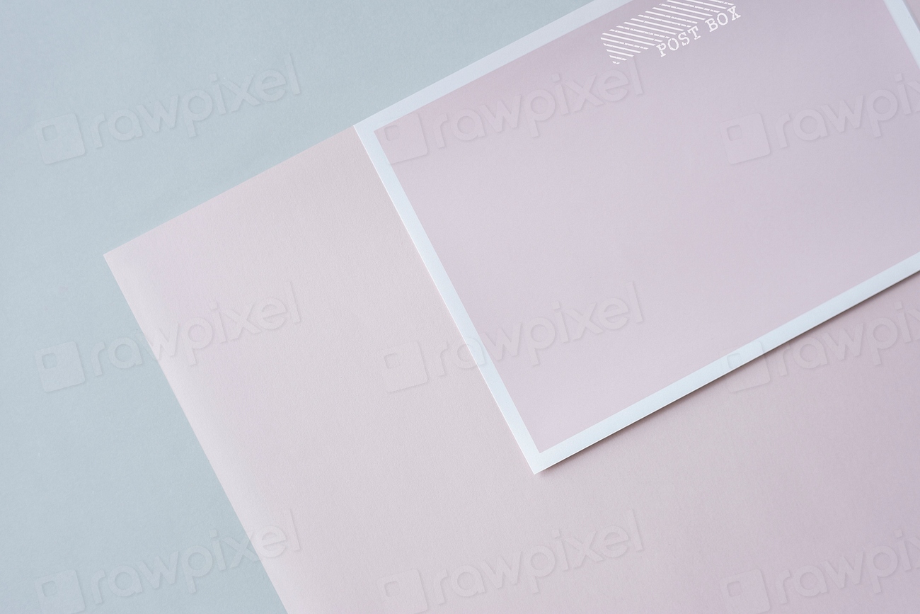 Pink card and document mockup | Premium PSD Mockup - rawpixel