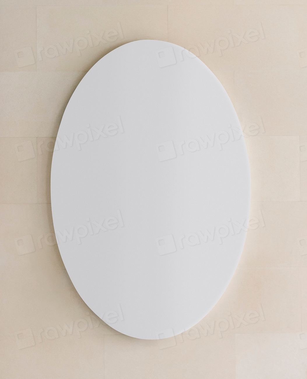 White oval sign wall mockup | Premium Photo - rawpixel